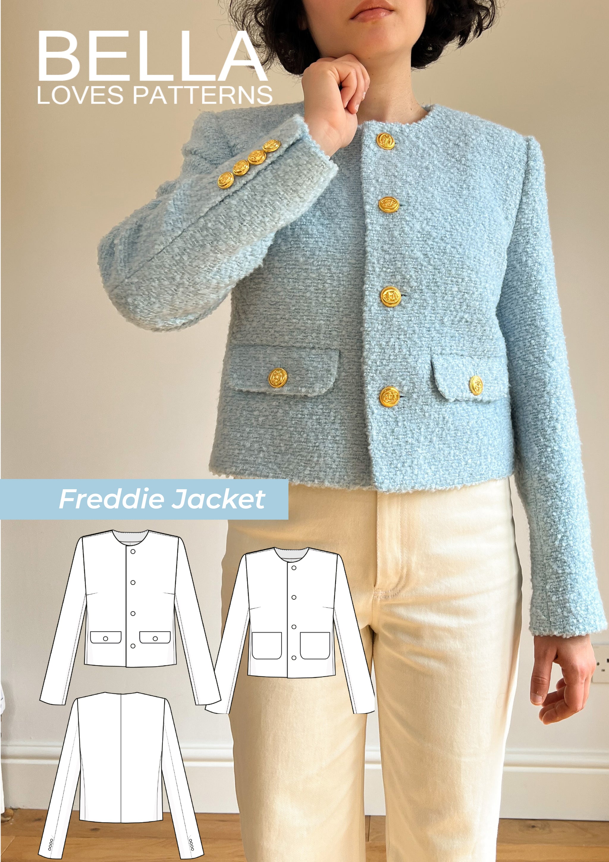 FREDDIE JACKET – PDF SEWING PATTERN – Bella loves patterns