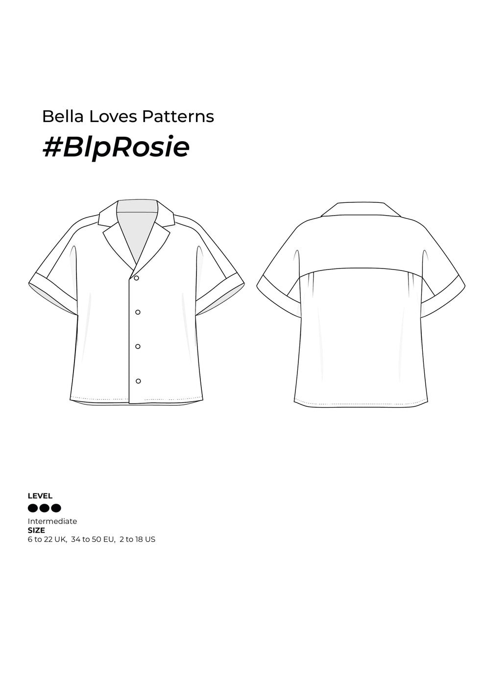 ROSIE SHIRT – PDF SEWING PATTERN – Bella loves patterns